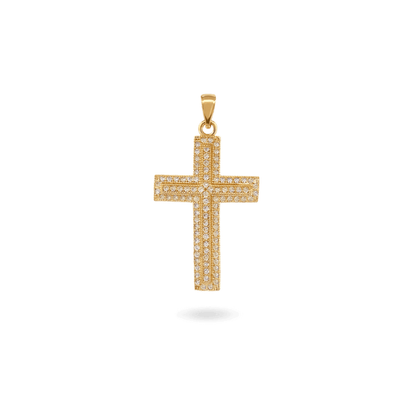 14K Golden Guardian Cross - IceLink