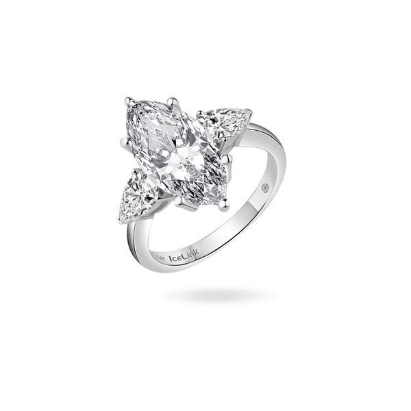 14K 'Suzy' Marquise Cut Ring - IceLink